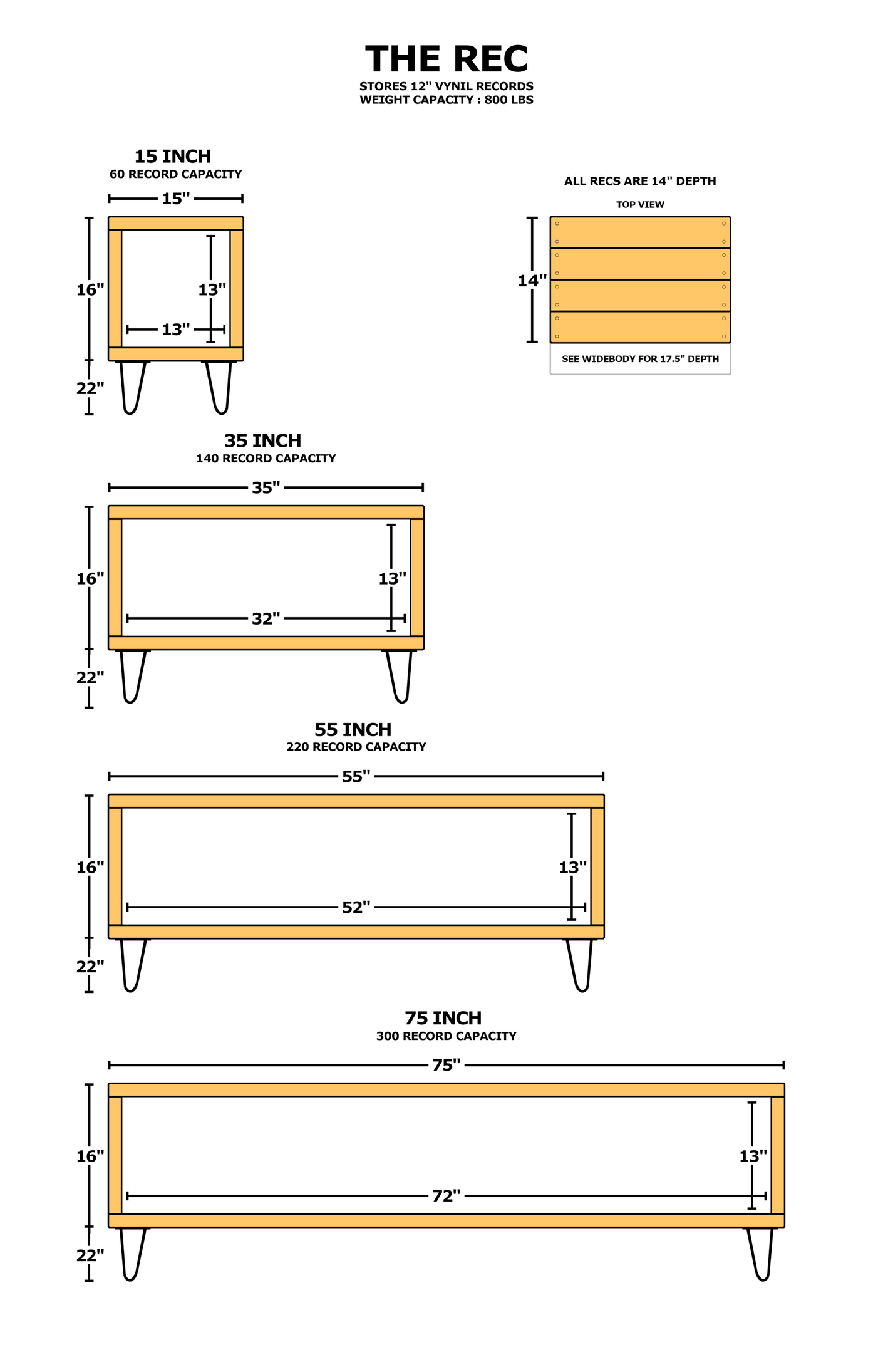 Rec Vinyl Record Storage – Ocean Beach Pallet Co